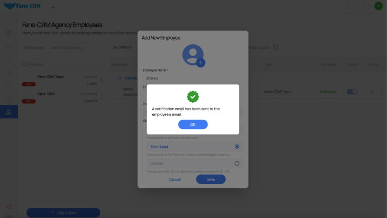 How to Set Up an Agency Management in Fans-CRM? - Fans-CRM